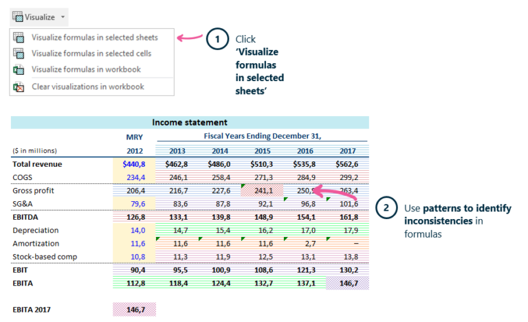 Toggle formula visualization to easily audit worksheet - Next ...