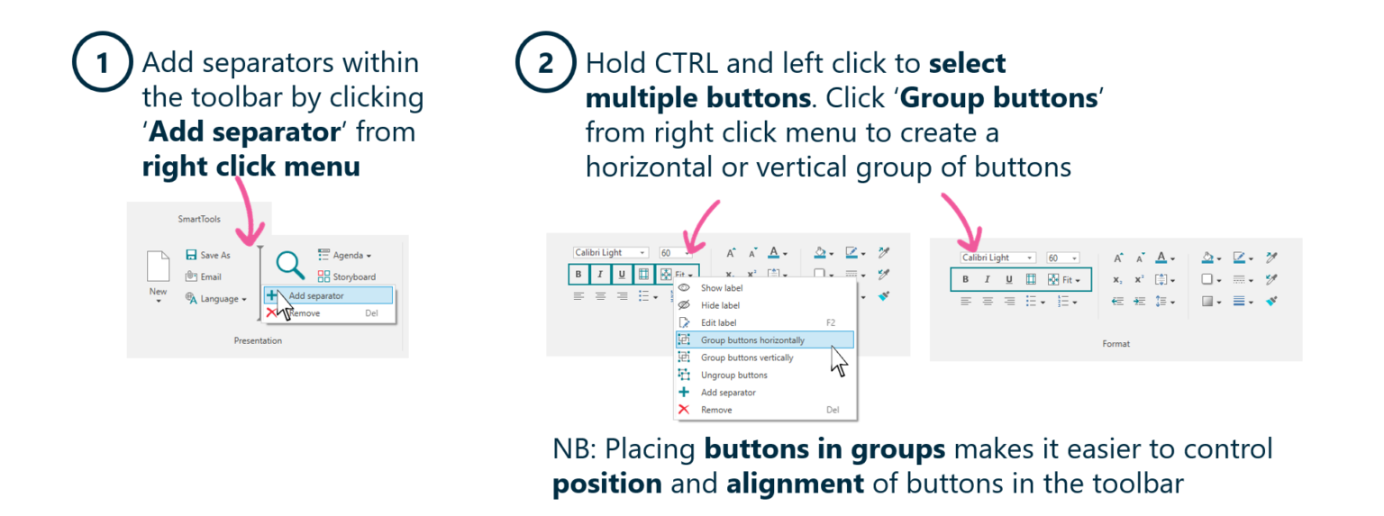 Custom toolbar in Word - Ampler