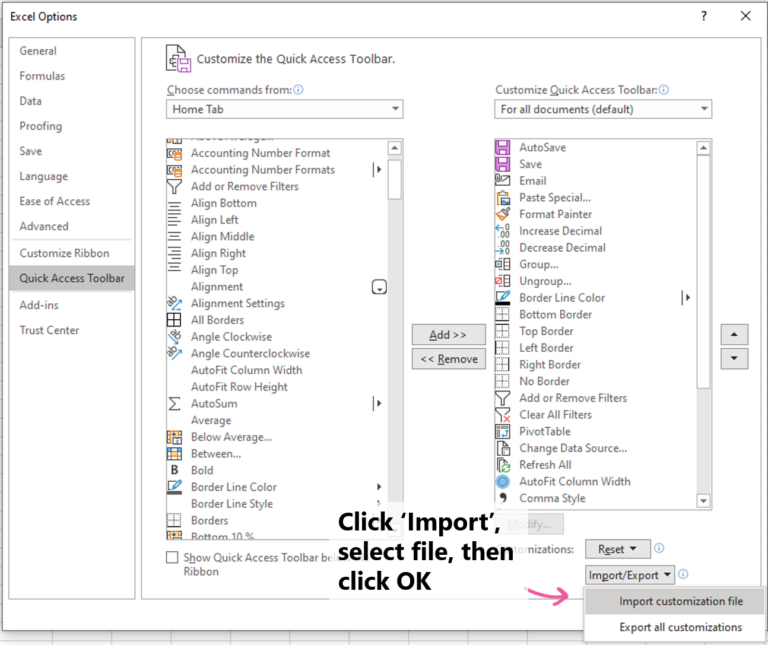 Best practices for the Quick Access Toolbar in Microsoft Excel ...