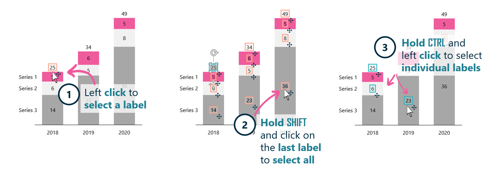Select chart elements using Shift and Ctrl - Next generation tools for ...