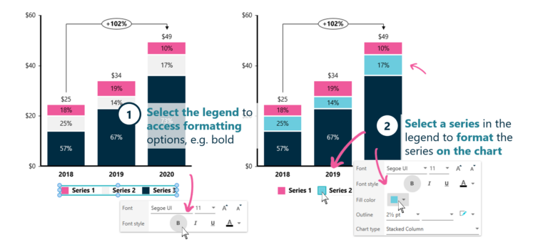 Format the legend - Next generation tools for Microsoft Office