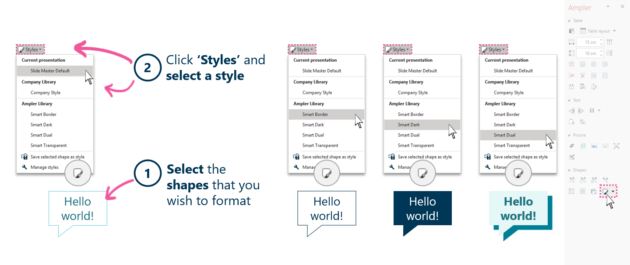 Apply styles - Ampler