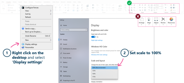 Change display scale to 100% to avoid a collapsed toolbar - Next generation tools for Microsoft ...