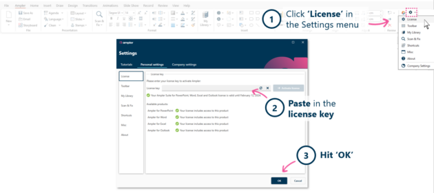 Change license key - Ampler