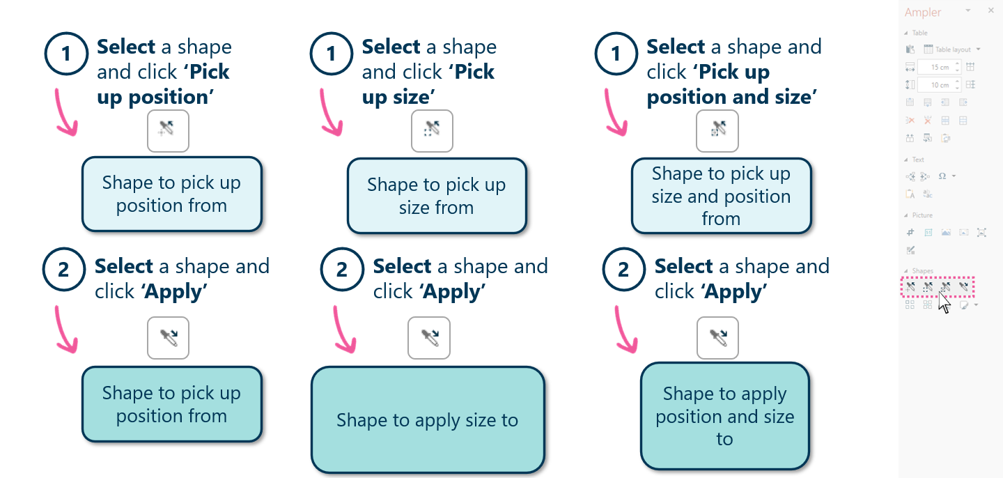 Pick and apply size, position, or both - Next generation tools for ...