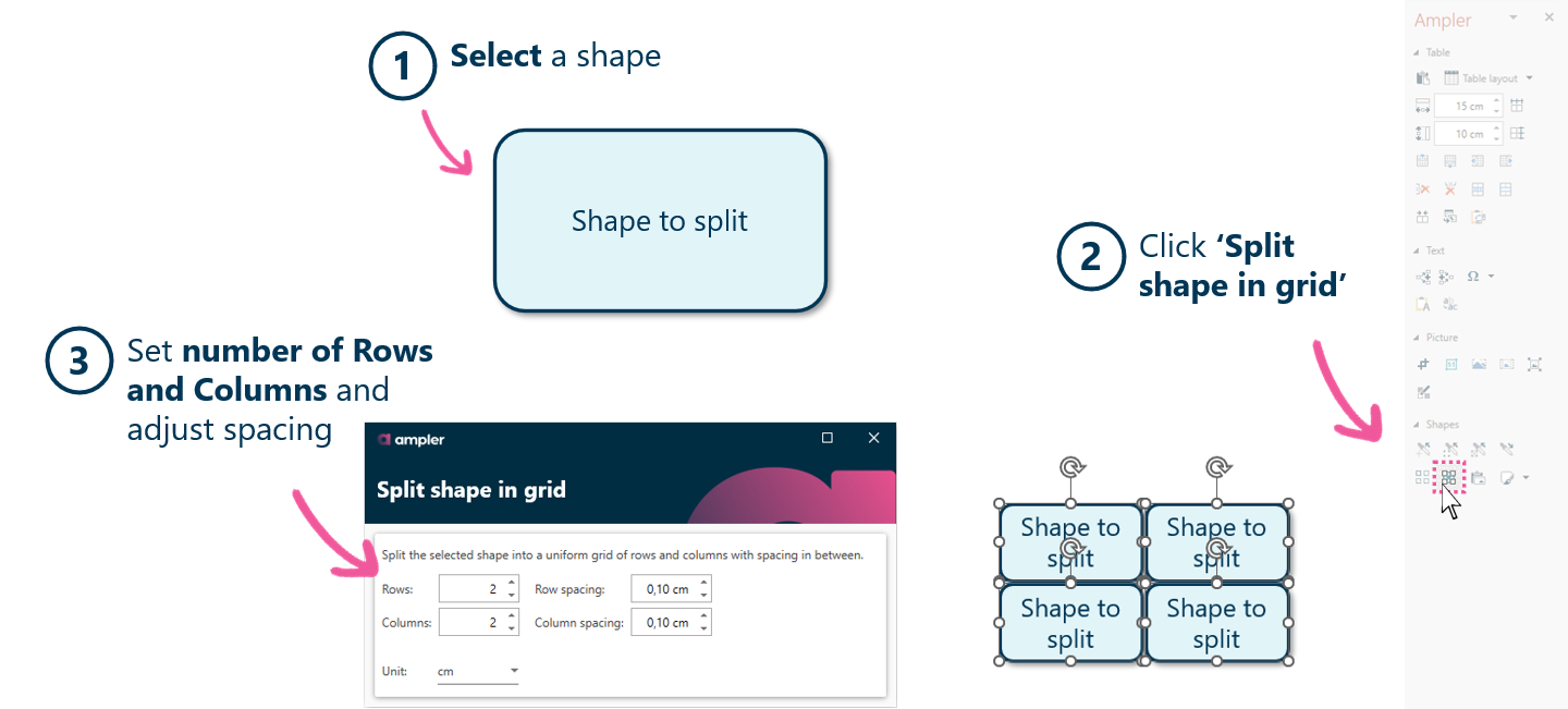 Split a shape into more shapes - Next generation tools for Microsoft Office Split a shape into more shapes - Next generation tools for Microsoft Office